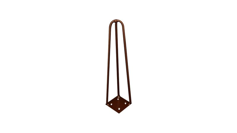 Kit 6 Pes de Metal 25 CM Hairpin Legs Rack e Puffs Bronze G41 Angeloni Eletro