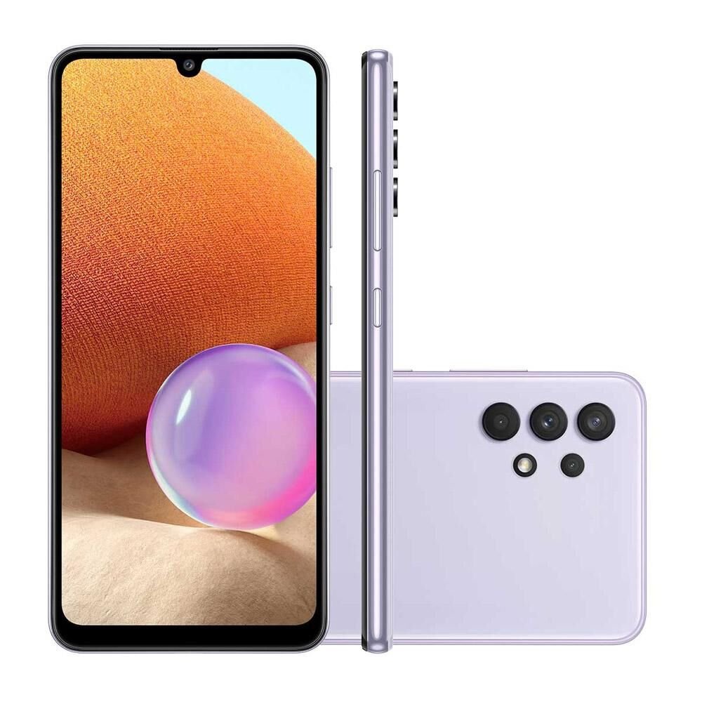 Smartphone Samsung Galaxy A32 Violeta Câmera Quádrupla Transeira De