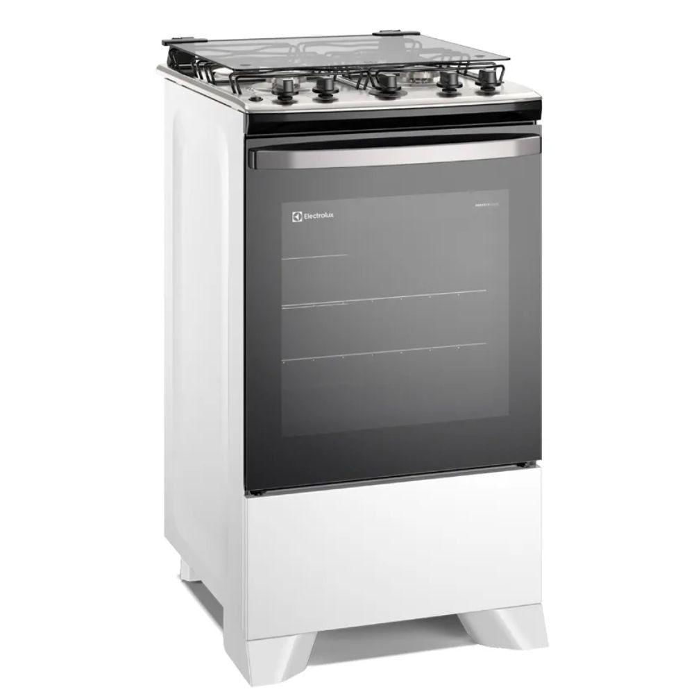 Fogão 4 Bocas De Piso Electrolux Branco Efficient Com Mesa Inox Branco ...