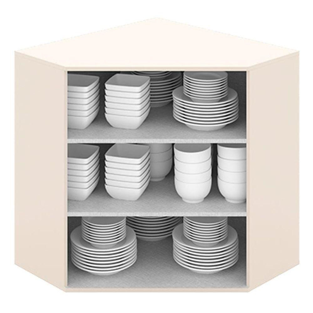 Armário Aéreo Canto Oblíquo 2 Portas 83 Cm Connect Off White - Henn ...