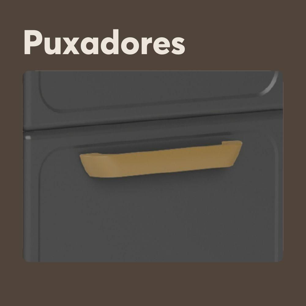 Armário De Aço 6 Portas 2 Vidros Bella Bertolini Grafite Branco