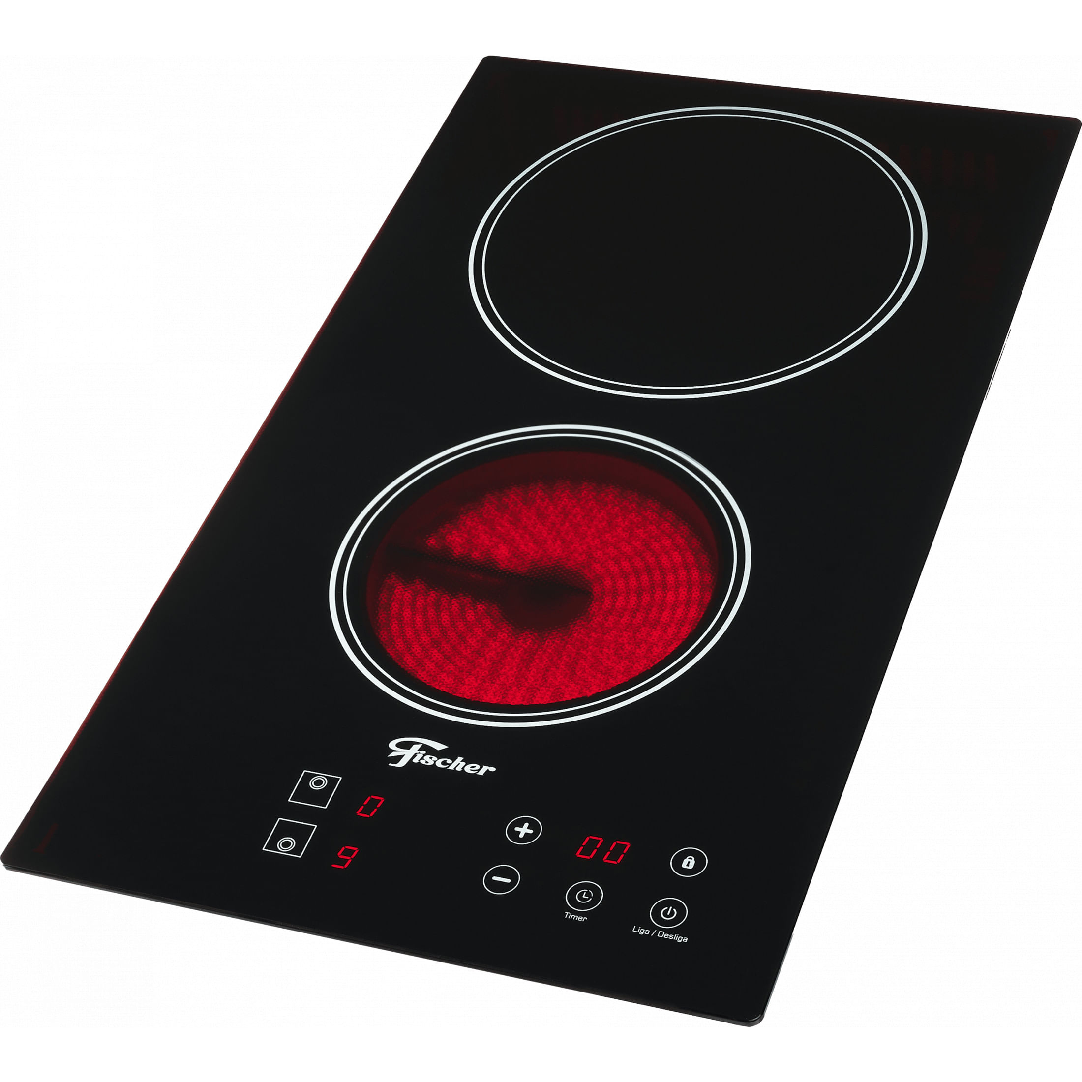 Fogão Cooktop Fischer 2Q Elétrico Mesa Vitrocerâmica Touch 220V - Angeloni Eletro