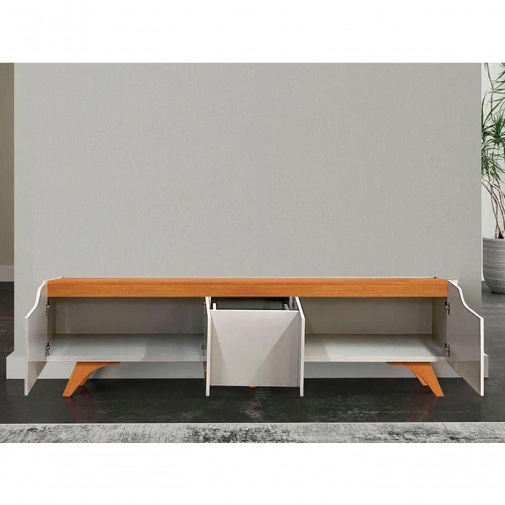 Rack Grécia Para Tv Até 75 Polegadas 4 Portas 1 Gaveta Off White ...
