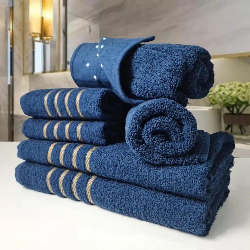 Jogo De Toalhas 12pcs 4 Banhos 4 Rosto 4 Tapetes Azul - Angeloni Eletro