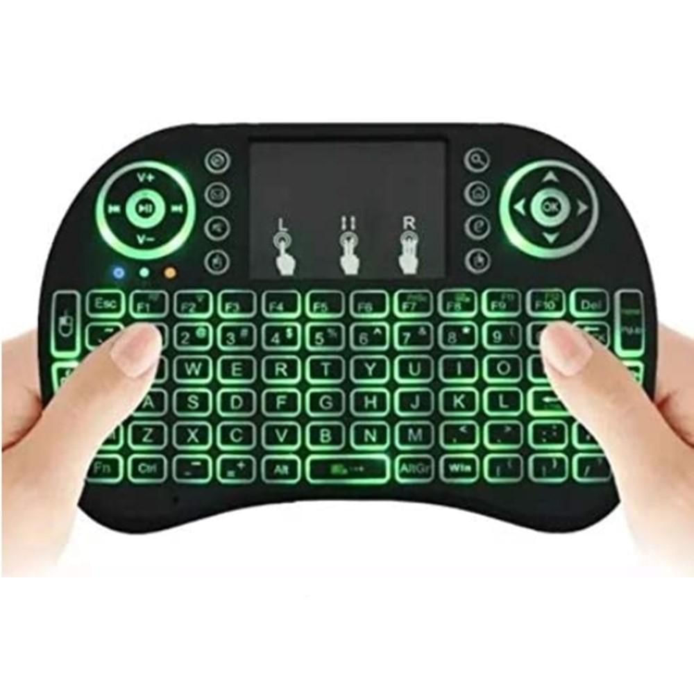Mini Teclado Led Wireless 3 Cores Touch Pad Celular Pc Bom - Angeloni ...
