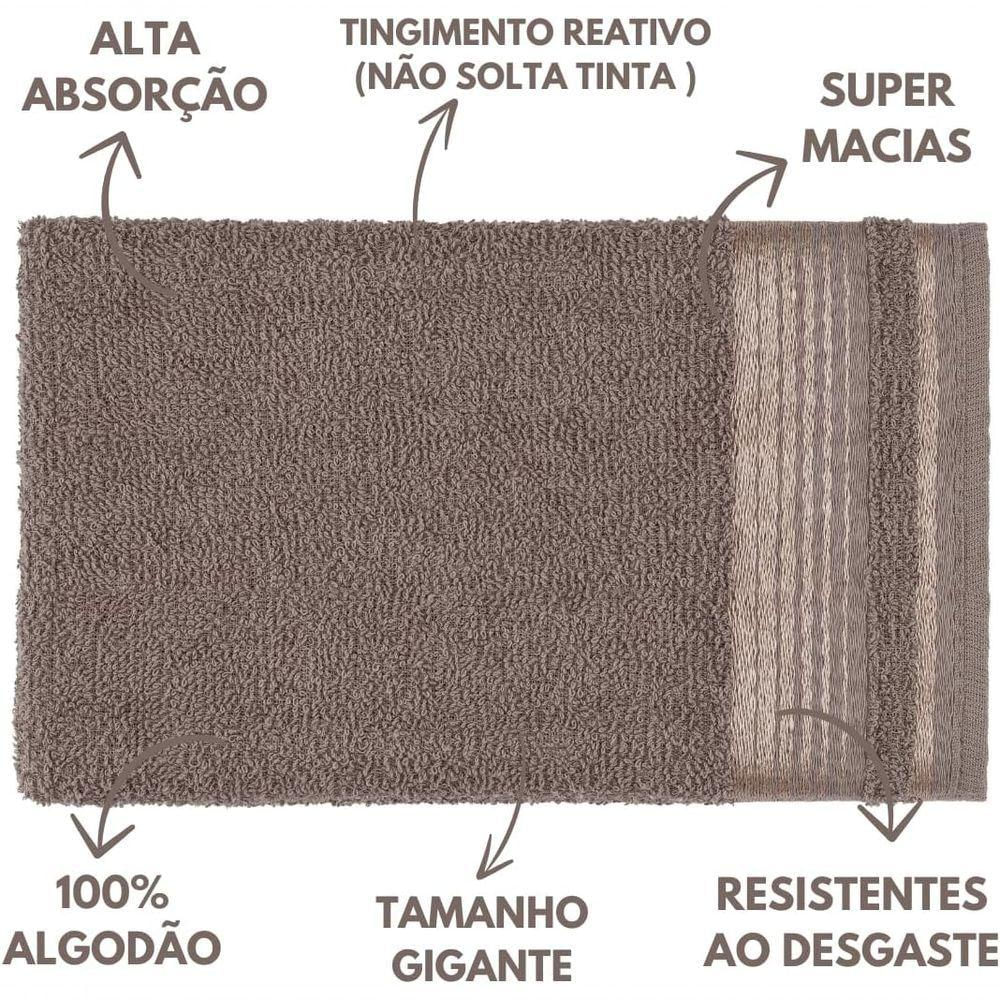 Jogo De Toalhas Luxury Soft Beka Banho + Rosto + 1 Piso Luxo Cinza ...