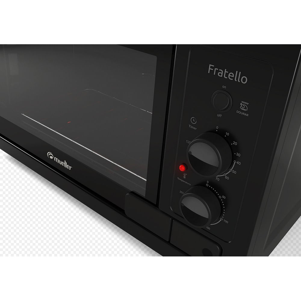 Forno Elétrico de Bancada Fratello Grill com 44 Litros Mueller - Preto ...