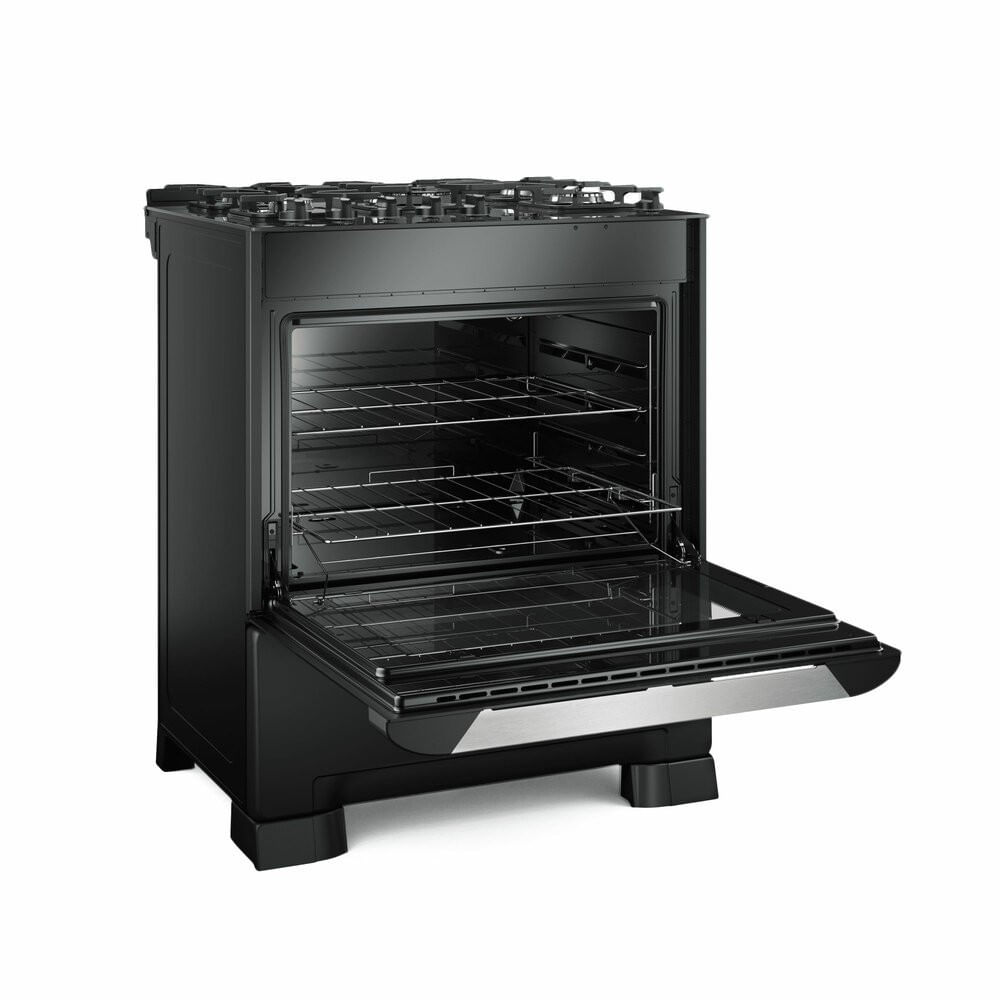 Fogão a Gás de Piso Decorato Vetro G3 5 Bocas Mesa de Vidro Mueller ...