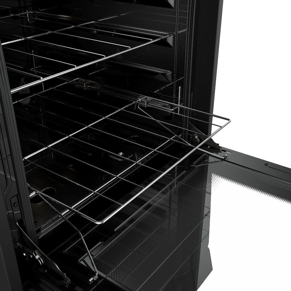 Fogão 4 Bocas Mueller Decorato Vetro G3 - Preto Fosco - Angeloni Eletro