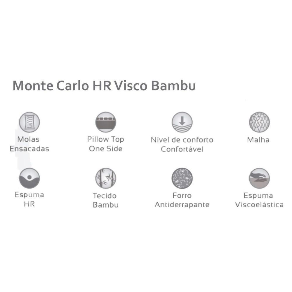 Colchão Viúva Molas Visco Ensacadas Masterpocket Monte Carlo Euro ...