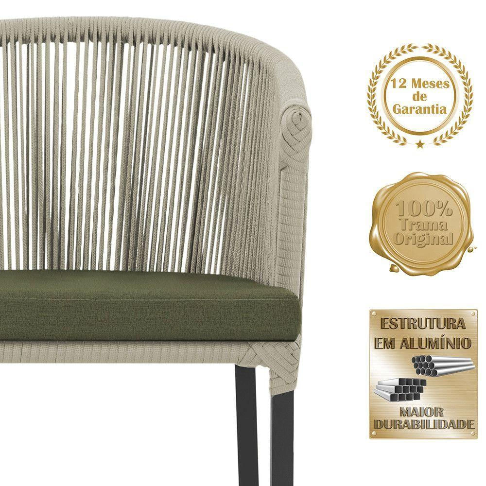 7 Cadeiras De Jantar área Noronha Preta E13 Trama Rami - Angeloni Eletro