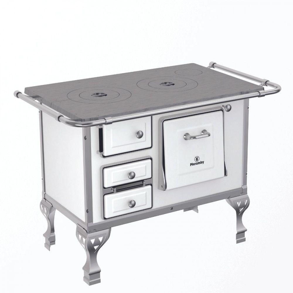 Fogão A Lenha 2 Bocas Marumby Nr 1 Saída Chaminé Direita Branco