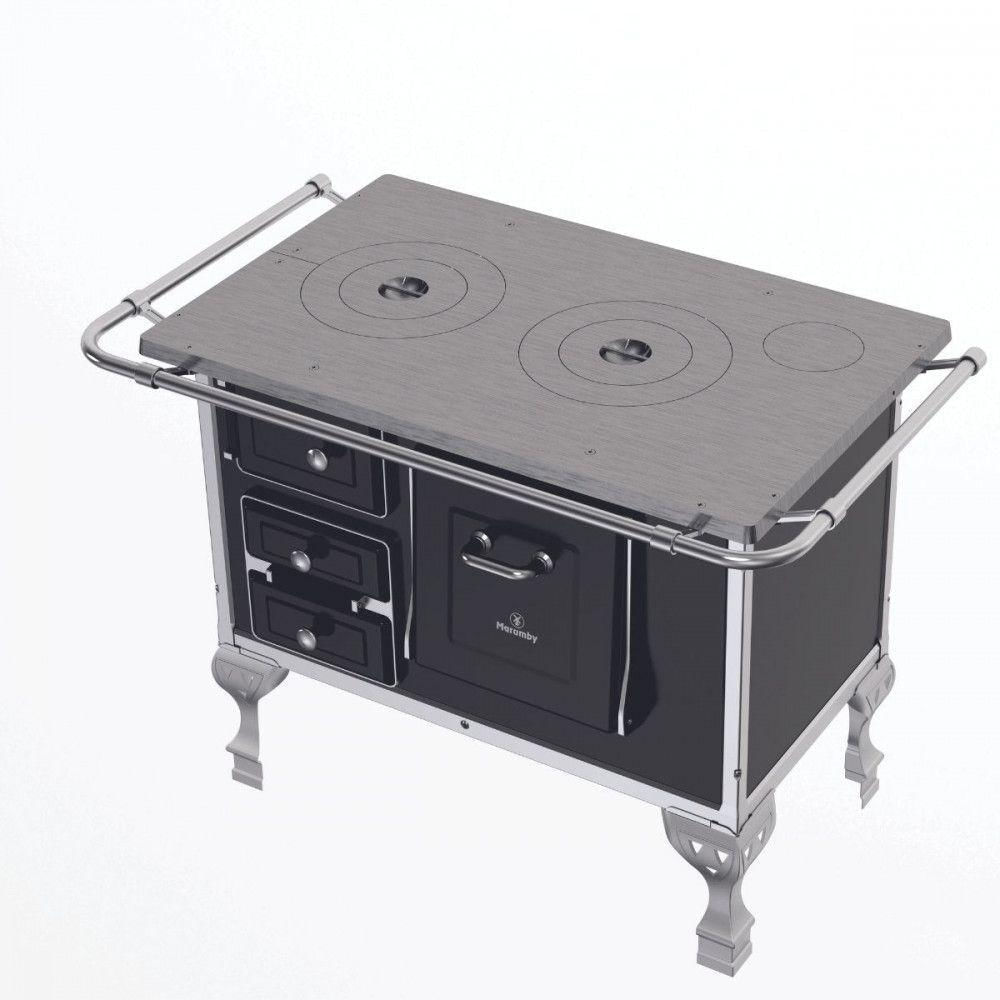 Fogão A Lenha 2 Bocas Marumby Nr 1 Saída Chaminé Direita Preto