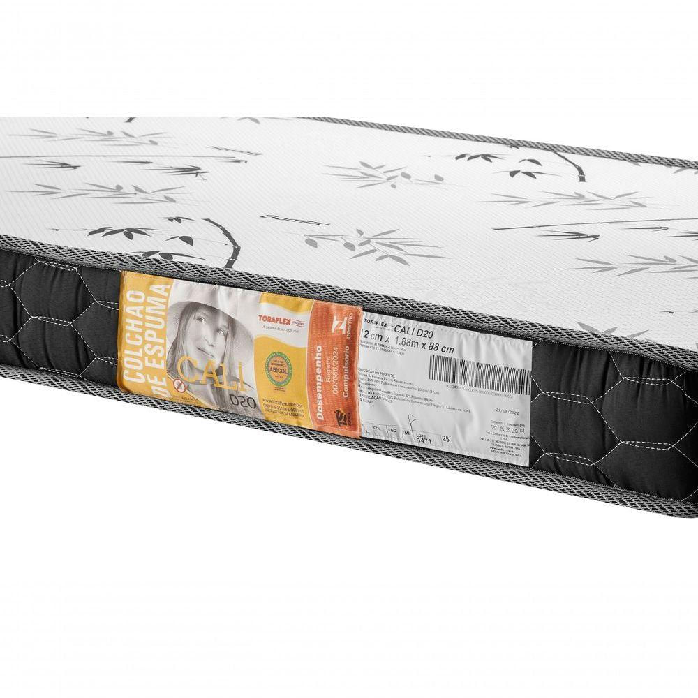 Colchão Solteiro Cali D20 Bambu - Branco