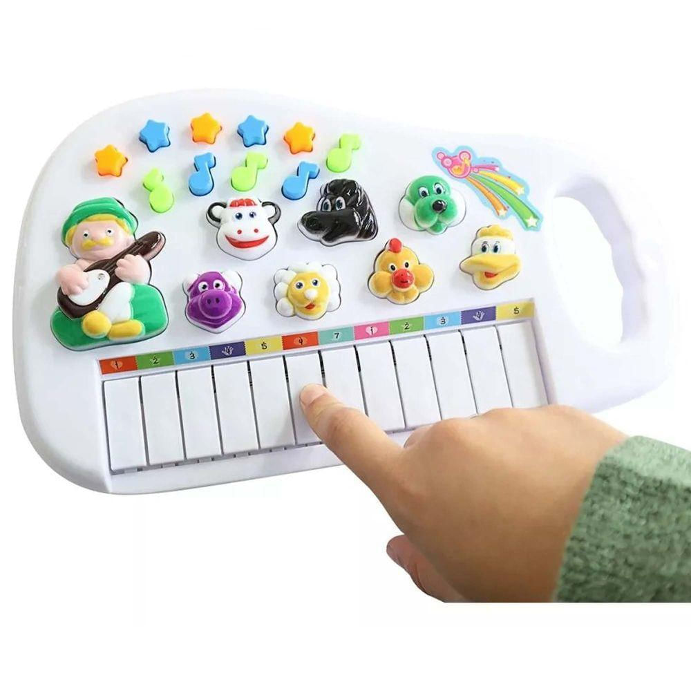 Teclado Piano Musical Com Luz Infantil Baby Fazendinha Iaiao Criança ...