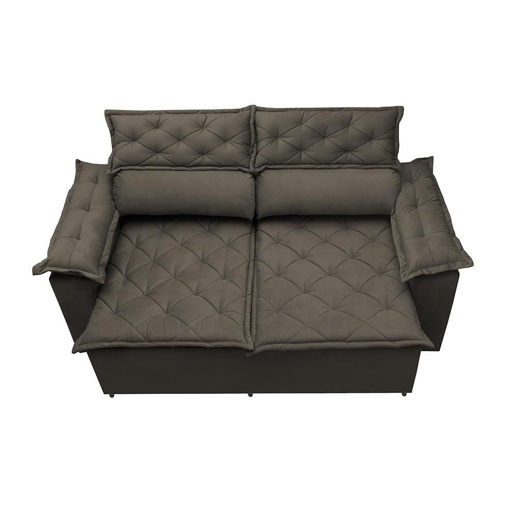 Sofá Retrátil E Reclinável Cama Inbox Compact 1,50m Tecido Suede ...