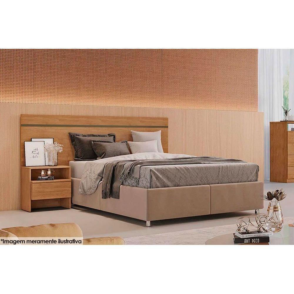 Painel Cama Box Madeirado - Prime 1 Mesa C- 1 Gaveta Casal Branco ...