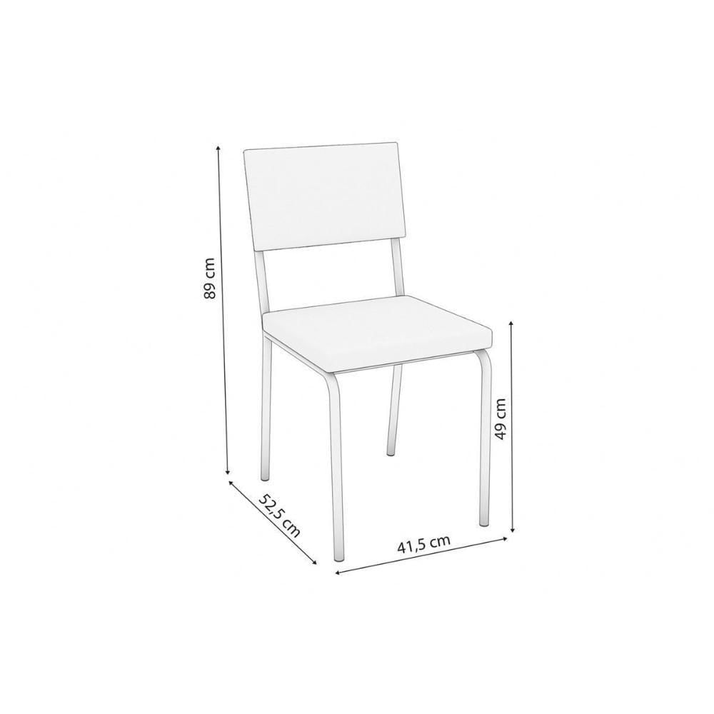 Kit 6 Cadeiras De Cozinha Zaria 2c128 6 Un Preto Fosco Bouclê Cinza ...