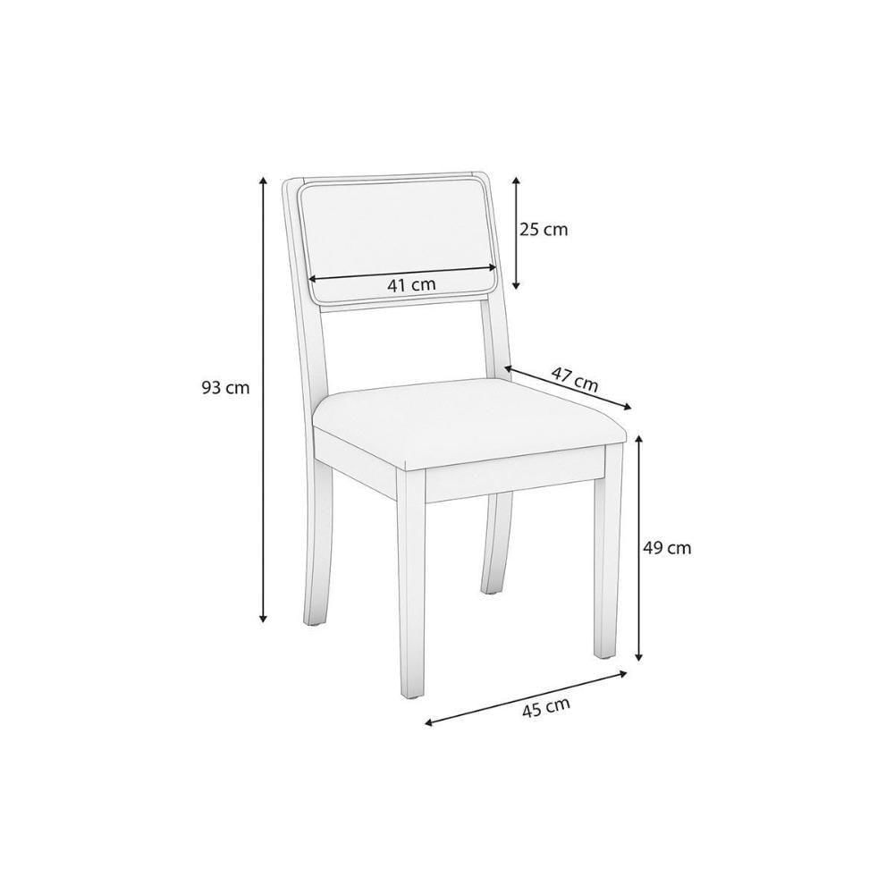 Kit 2 Cadeiras De Cozinha Alice Madeira Maciça 2cmm006ca 2un Carvalho ...