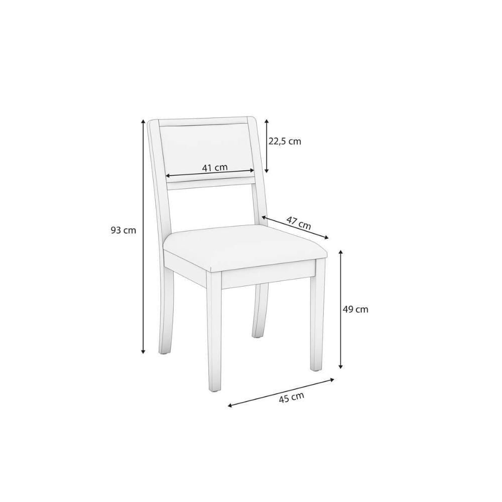 Kit 2 Cadeiras De Cozinha Alice Madeira Maciça 2cmm003ca 2un Carvalho ...