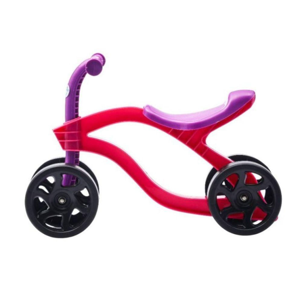 Bicicleta Infantil Balance Bike Futurista Sem Pedal 4 Rodas - Equilíbrio E Diversão rosa