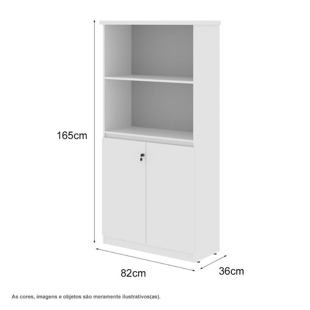 Armário Estante Com Prateleiras Línea Cinza