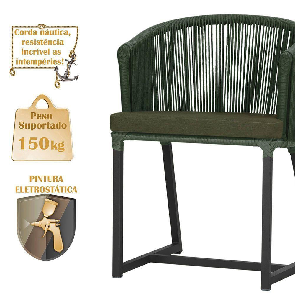 Mesa Com 4 Cadeiras E Noronha Estofado 13 Trama Original Verde ...