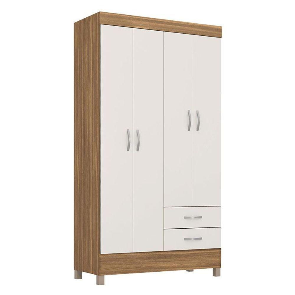 Guarda Roupa Solteiro Ambiente Astro Amêndola Touch Off White - Demóbile