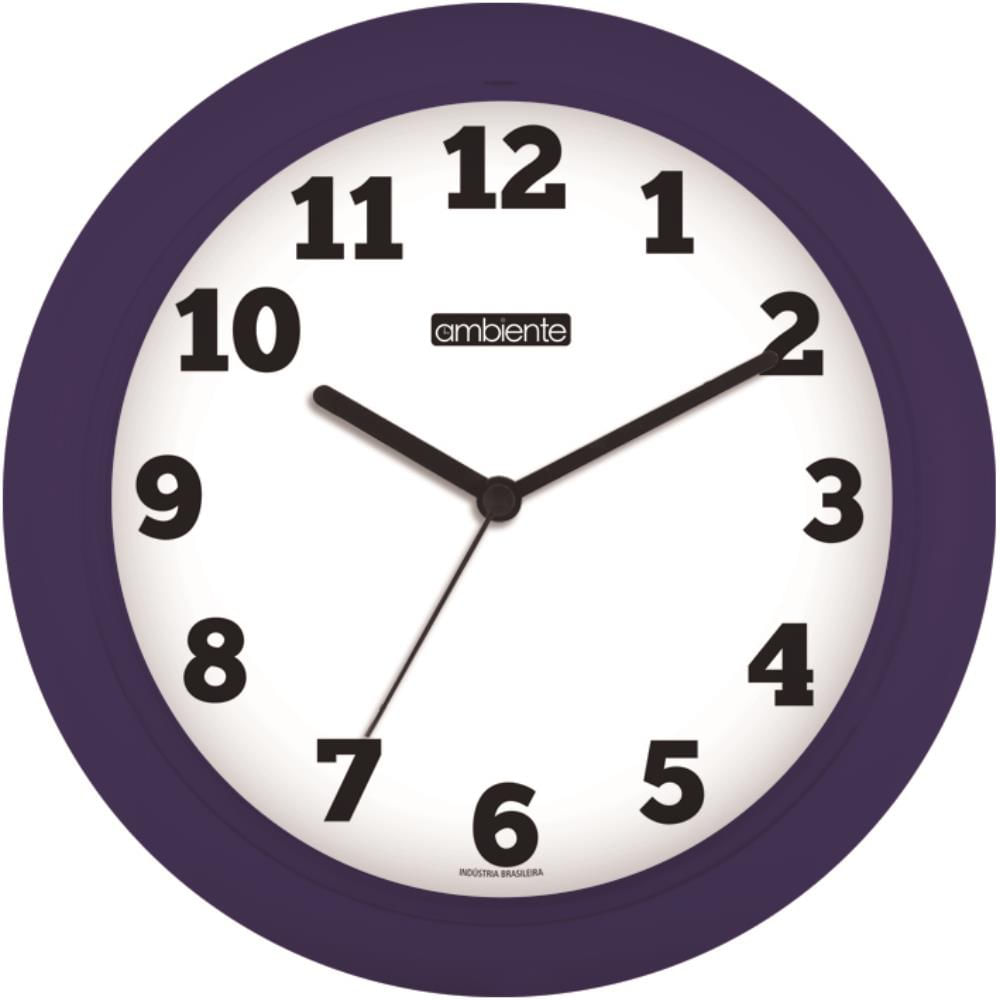 Relógio De Parede Ambiente Ref: 191300-011 Azul Números - Angeloni Eletro
