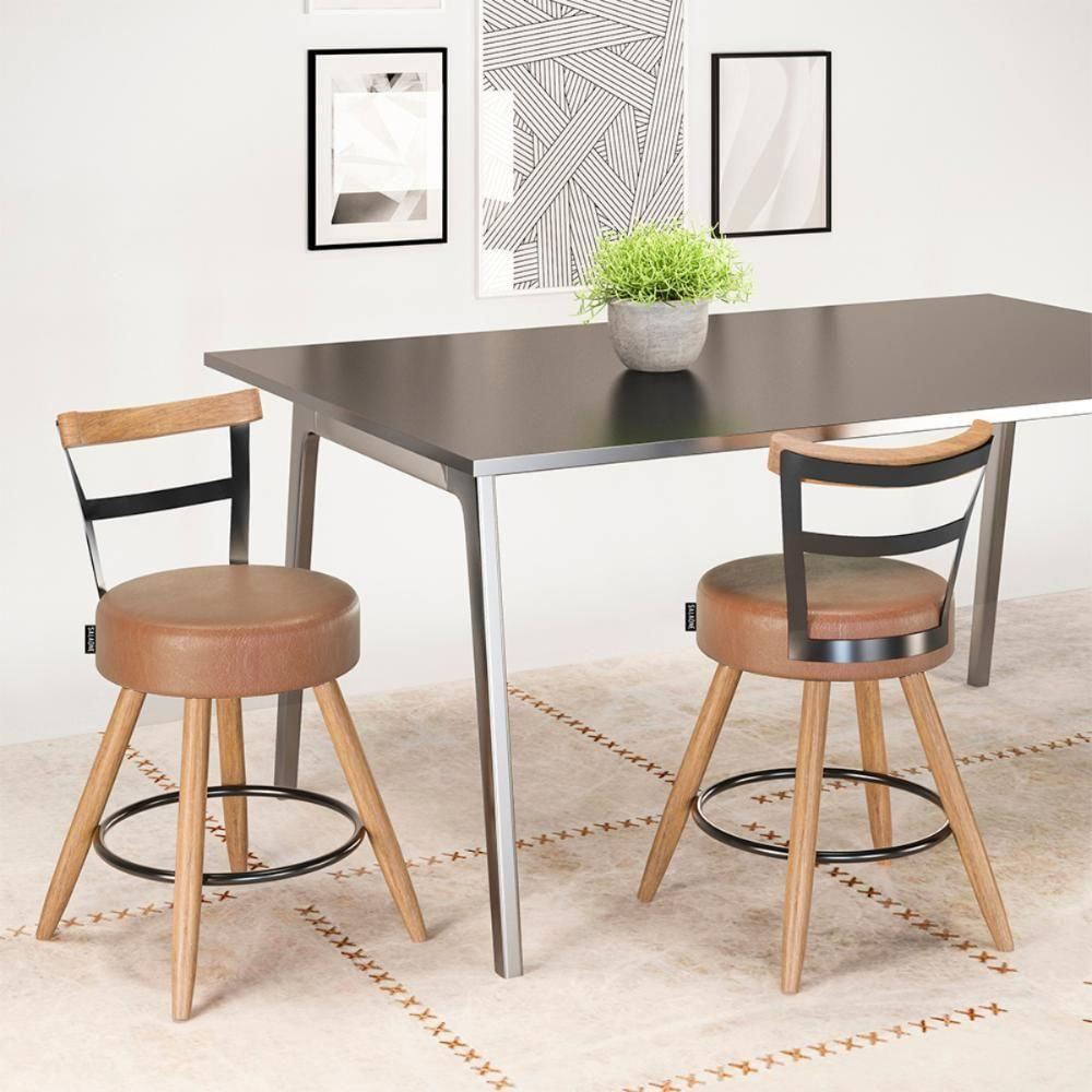 2 Cadeiras Com Encosto Chicago Amarula