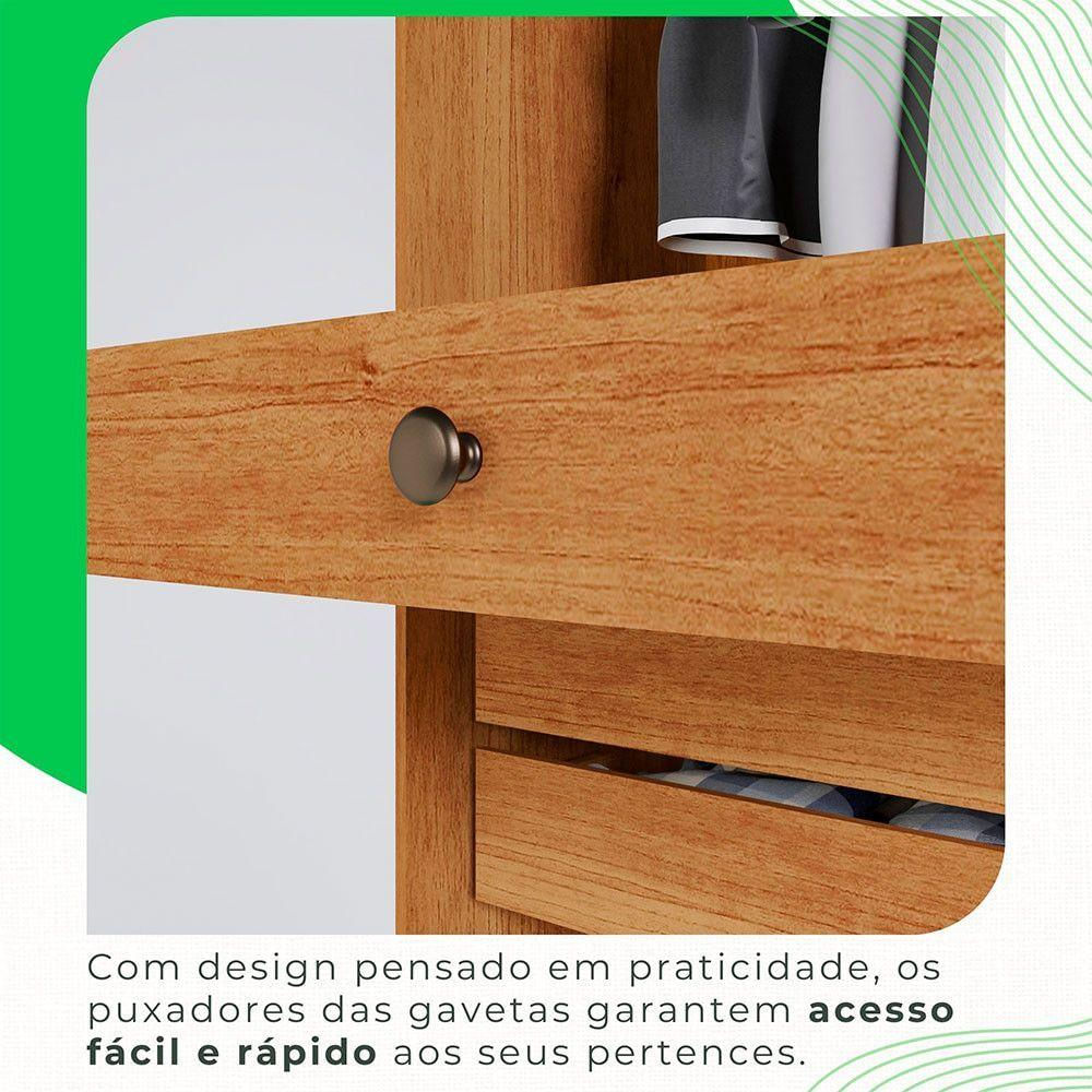 Guarda-roupa Casal Com Pé 6 Portas 6 Gavetas Granada Sallêto Cinamomo ...