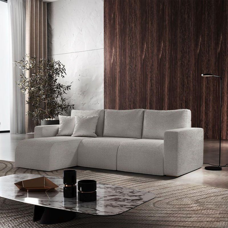 Sofá Living 70cm + 70cm Com Chaise Esquerdo Meu Sofá Online B026 Veludo ...