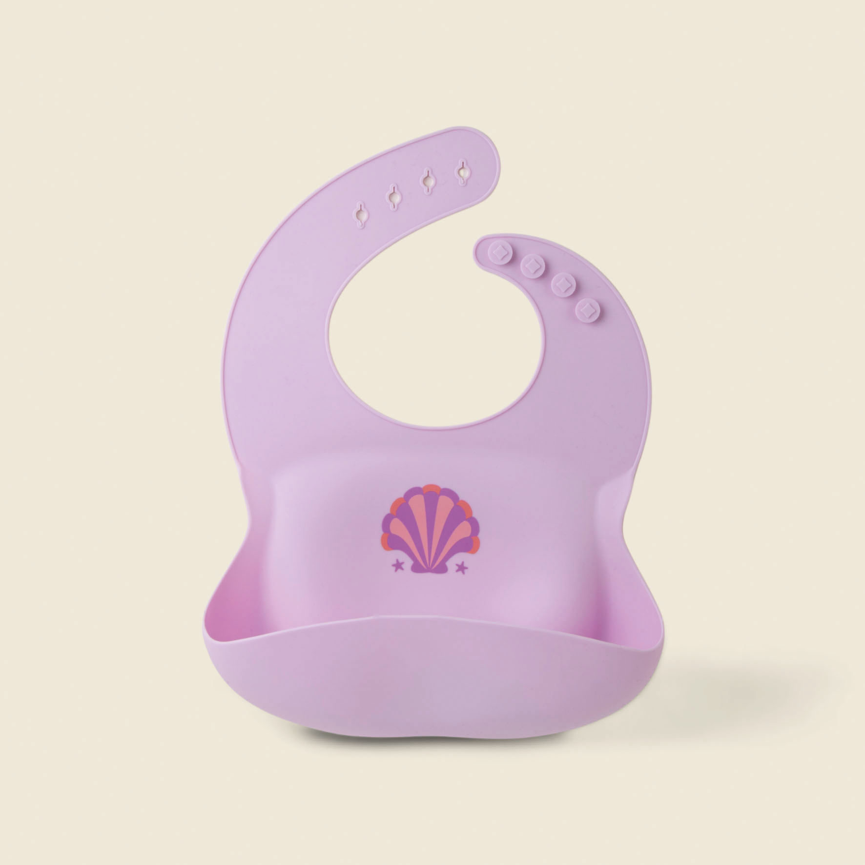 Babador Concha Silicone Lilás - A\BABY