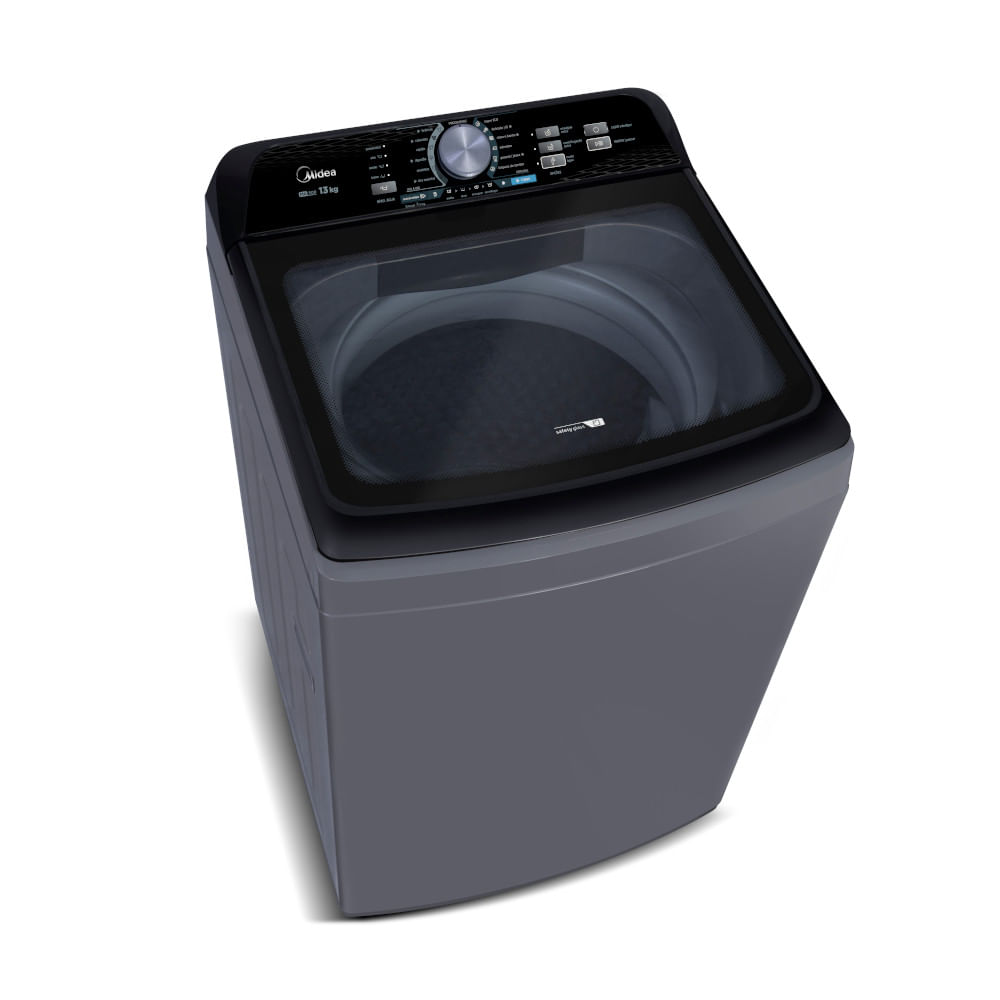 Máquina de Lavar Midea 13kg Cesto Inox Sistema Ciclone Cinza MA500W13 ...