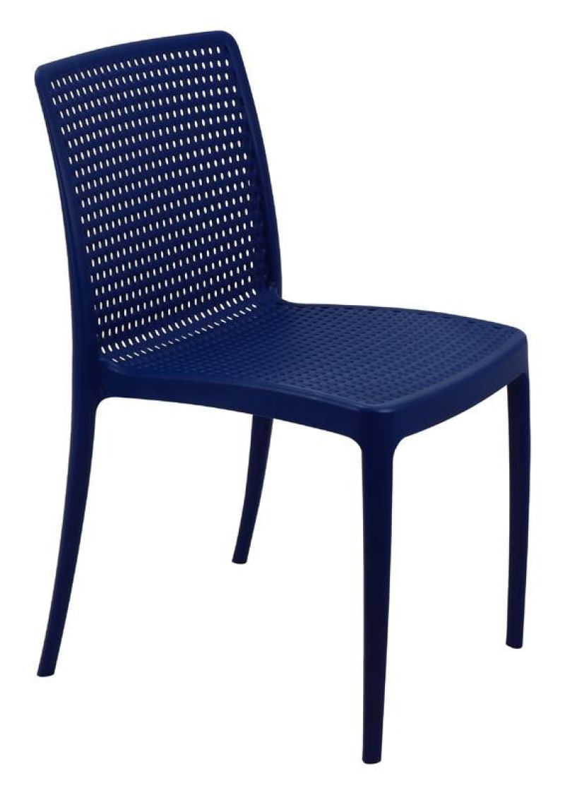 Cadeira Tramontina Azul Navy em Polipropileno Oceano +Clean Isabelle Eco