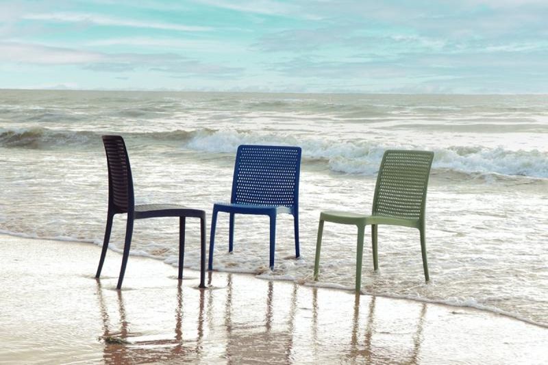 Cadeira Tramontina Azul Navy em Polipropileno Oceano +Clean Isabelle Eco