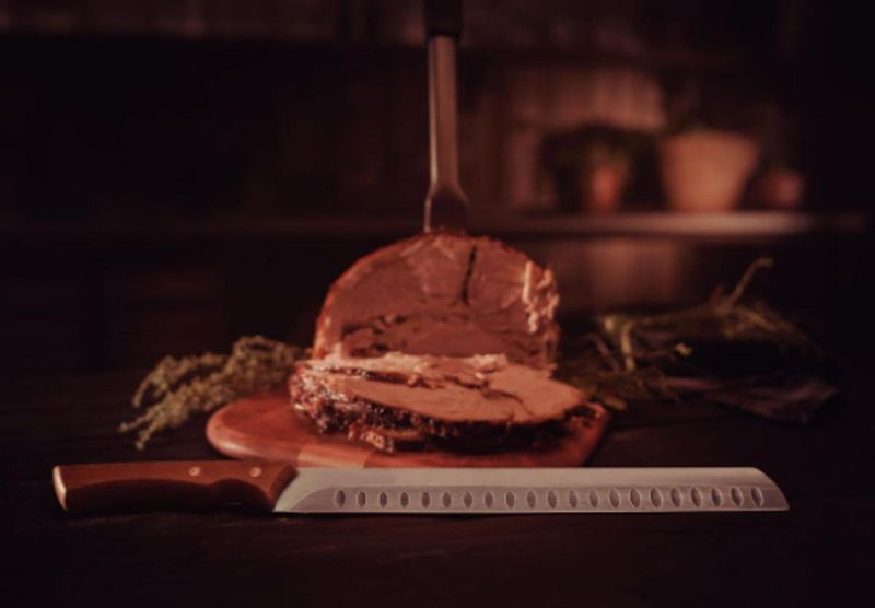 Faca para Fatiar Tramontina Black 10" Cabo de Madeira