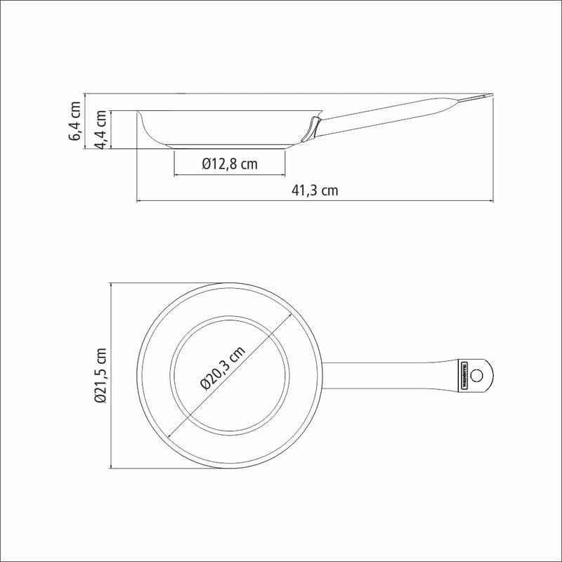 Frigideira Tramontina Rasa Professional em Aço Inox e Revestimento ...