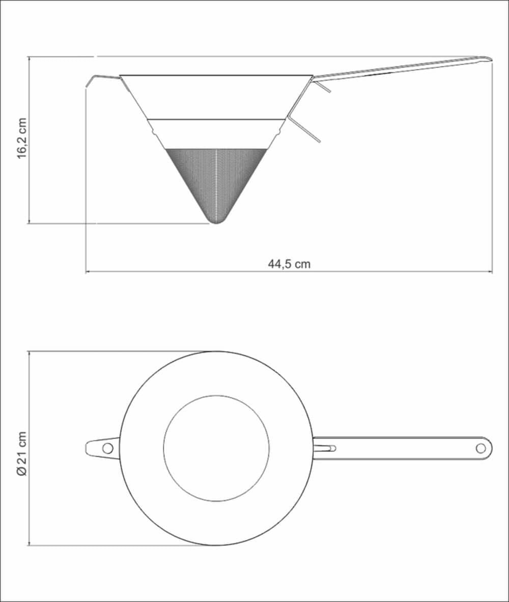 Passador Chinoy Tramontina em Aço Inox 21cm