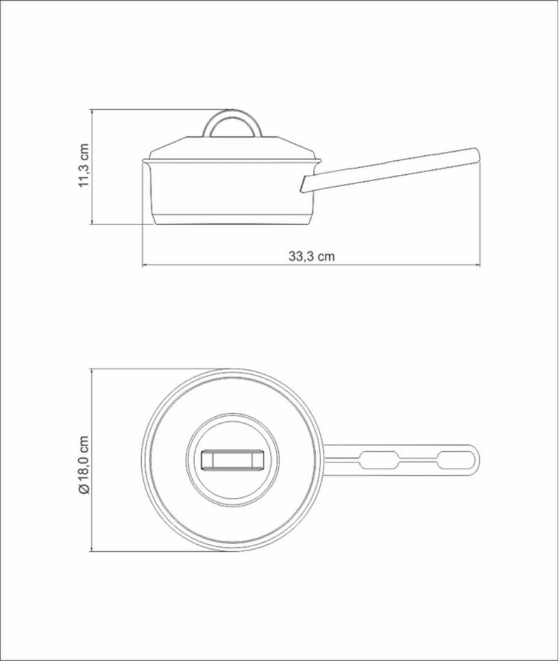 Panela Tramontina Solar 16cm em Aço Inox