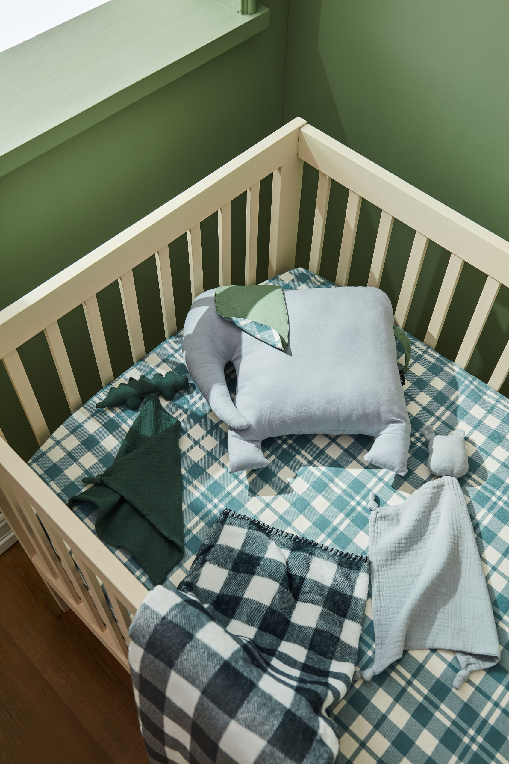 Lençol Avulso com Elástico Vichy 100% Algodão - A\BABY