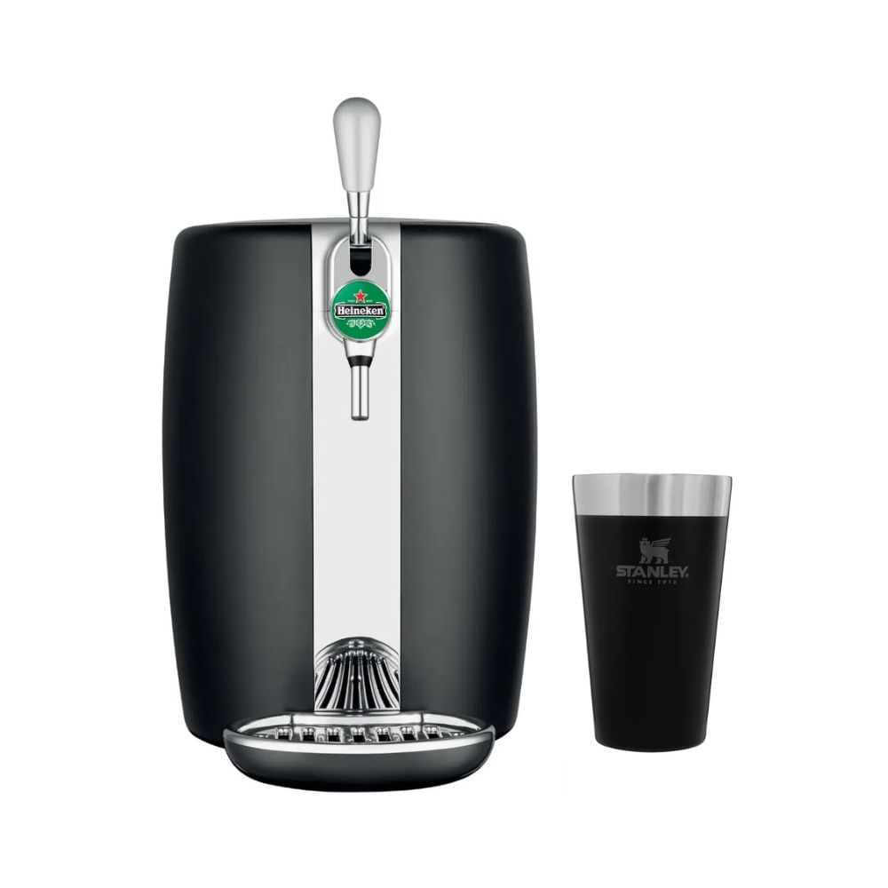 Kit Chopeira Beertender Krups Heineken 5L Preto B101 e Copo Térmico de ...