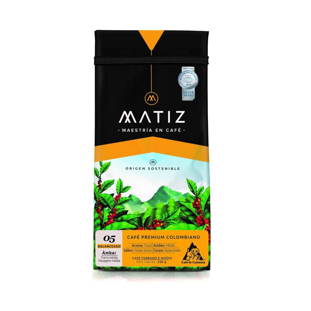 Café Colombiano MATIZ Balanceado Novo Torrado e Moído 250g